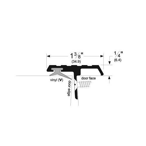Pemko 357C 84 " Flat Astragal, Aluminum Finish/Material