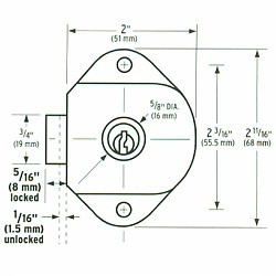 Master Lock 1714 Locker Lock, Springbolt type