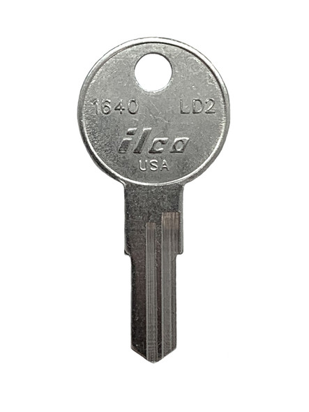 Ilco 1639 Key Blank for Larson LD1, nickel plated brass