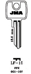 JMA LF-5 Key Blank, Lowe & Fletcher