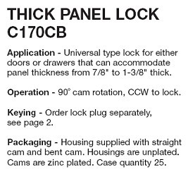Cam Locks by Compx Timberline Mr Lock, Inc.