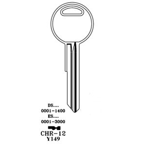 Ilco X1199AR Key Blank Chrysler/Studebaker Y133