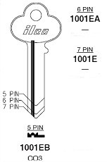 JMA COR-81 Key Blank for Corbin CO3/1001EB