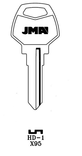 Ilco X126 Key Blank for Harley Davidson