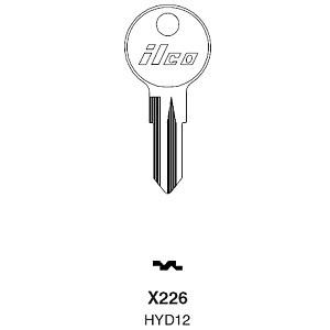 Jet HYD17-NP Key Blank, For Harley Davidson