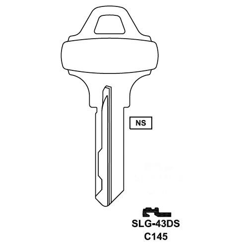 Ilco C145 Key blank, Schlage C145 6 Pin