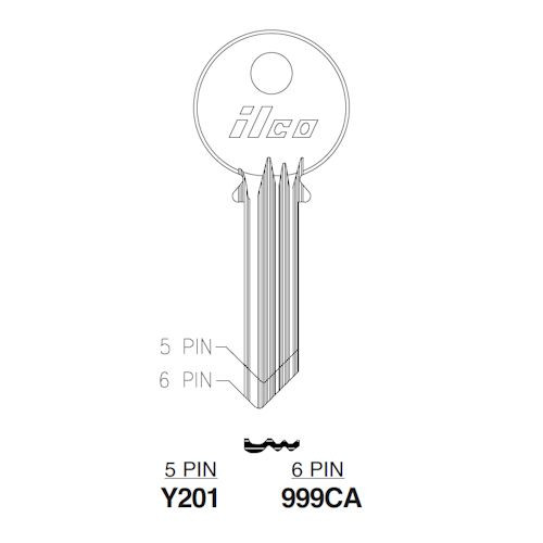 Ilco 994M Key Blank for Yale