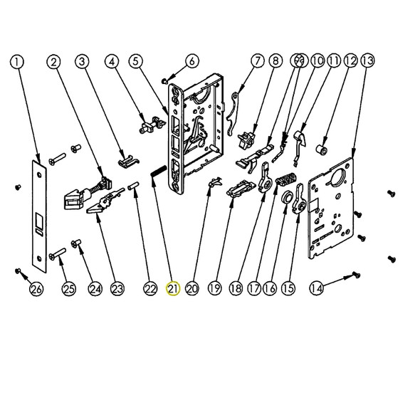 Sargent 97-0425 Exit Lever Trim Return Spring
