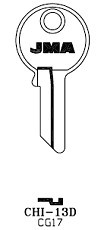 Key blank, JMA CHI13D for Chicago KP1/1041Y/CG17