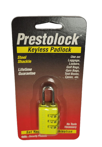 CCL 3470 Presto Padlock, Yellow