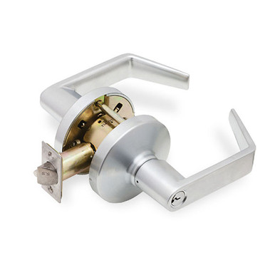 Falcon K581P Dane 626 G-Keyway Storeroom Lever, Satin Chrome