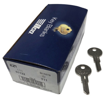 Ilco O1122 Key Blank, Y11 Nickel Plated Brass (50-Pack)