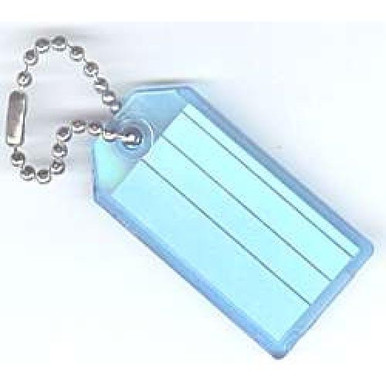 Key Tag w/Ball Chain 20100-30 Blue 100/box