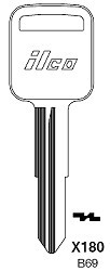 Ilco B69 Key Blank, GEO X180