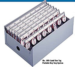 Lund 1901 Key Tray, 12x4-3/4x8 Two Tag System