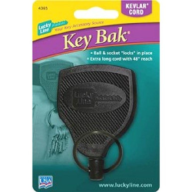 Lucky Line 43651 Super 48 Key-Bak, Clips on Belt 48"
