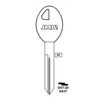 JMA DAT-20 Key Blank for Nissan DA37/X242