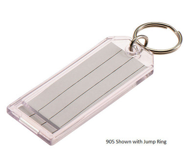 Large Key Tags Type 904 Clear (bulk) (100/Bag)