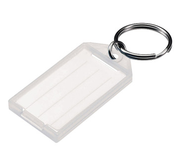 CLEAR Key Tag, w/Split Ring, Bulk #605 (sold each)