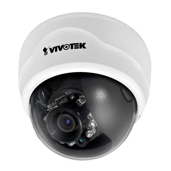 Vivotek FD8134 Day/night compact 1-megapixel IP camera with integrated infrared LEDs, on-camera ...