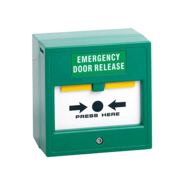 Resettable double pole break glass unit