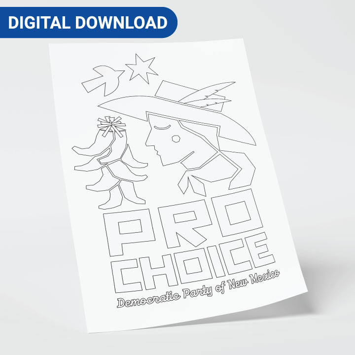 STOIC LADY PRO-CHOICE COLORING PAGE