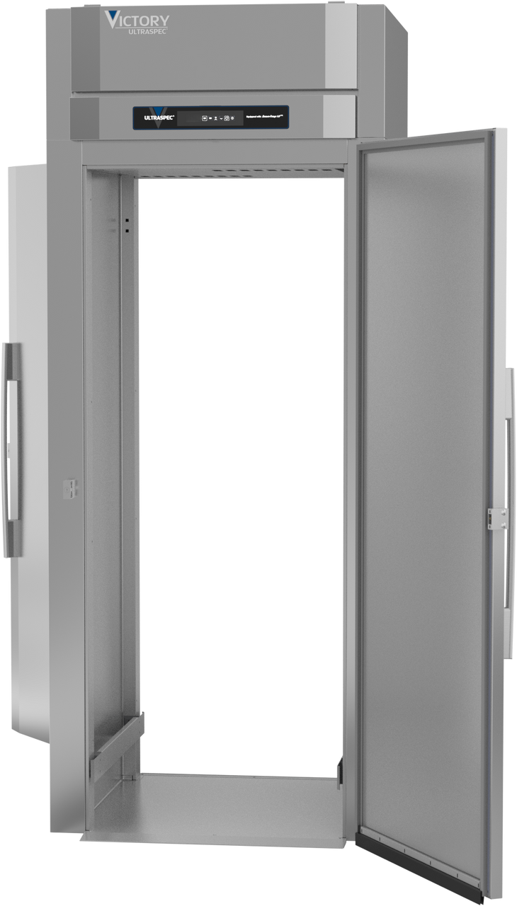 FIS-1D-S1-PT-XH-HC | Ultraspec Extra High Roll-Thru Solid Door Freezer | Victory Refrigeration