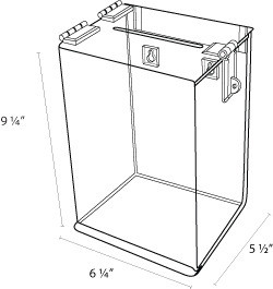 6x5x9 Locking Ballot Box -Clear Acrylic Suggestion Box Donation Box
