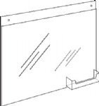 17x11 Wall Mount Sign Holder - Frame with Holes & Business Card Pocket