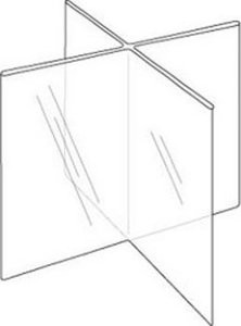 4x9 Four-Panel Eight-Sided Clear Acrylic Sign Holder - Buy Acrylic Displays