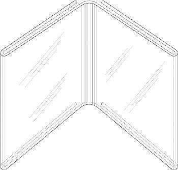 7x5 Book Style Clear Acrylic Sign Holder - Buy Acrylic Displays