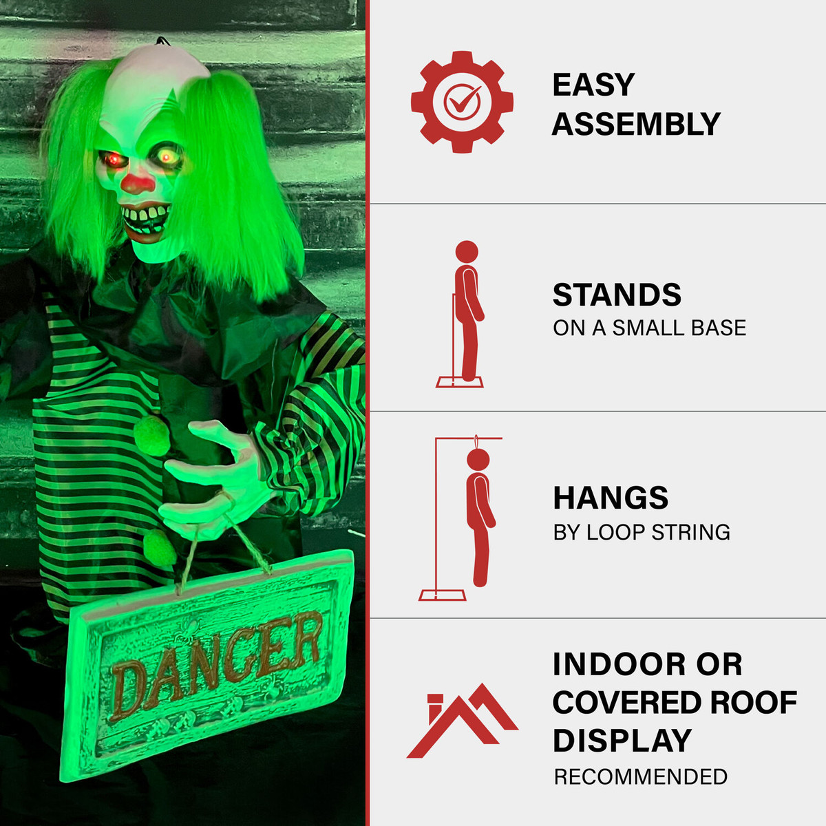Haunted Hill Farm Troubles the Talking, Shaking, Mini Animatronic Clown ...
