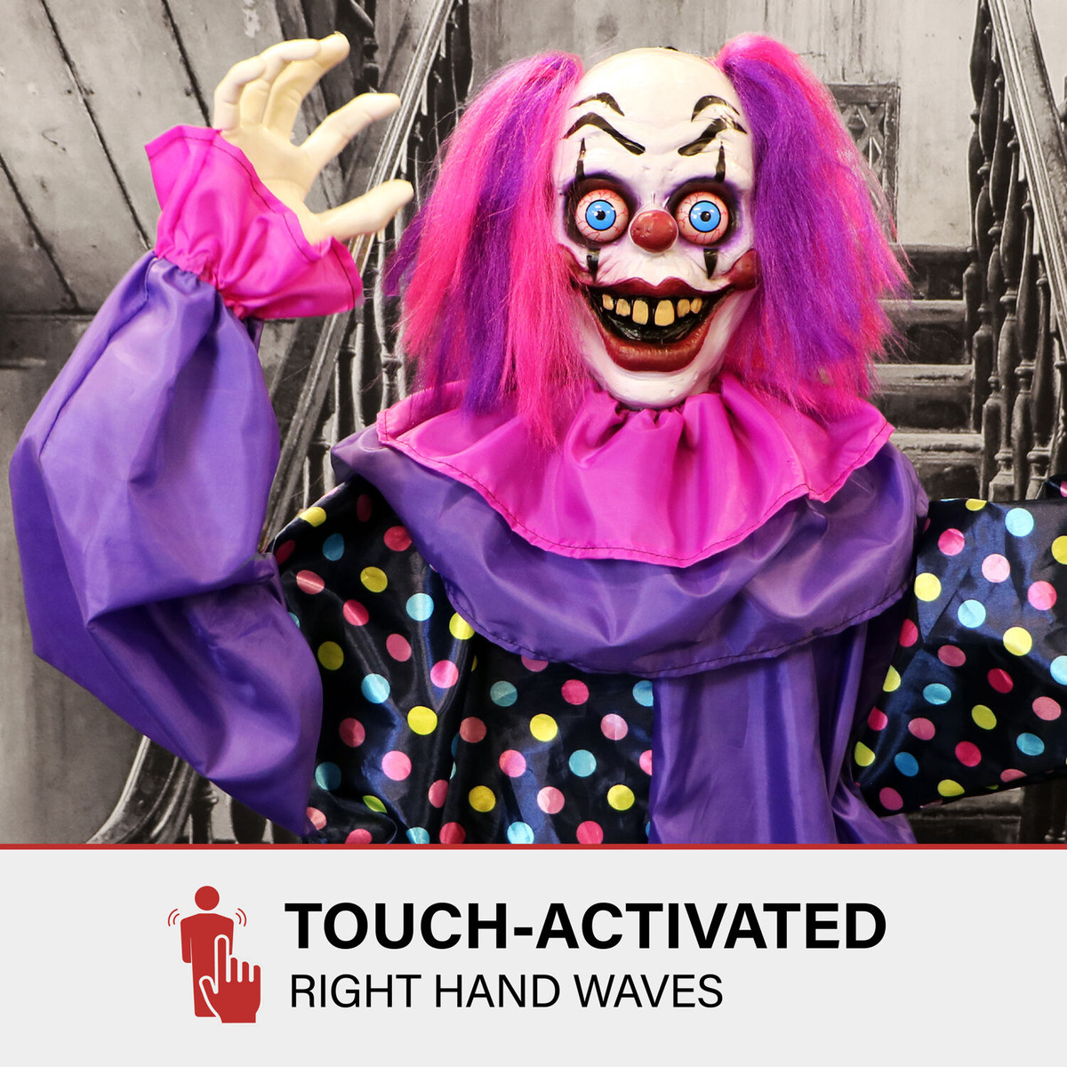 Haunted Hill Farm Devious Dottie the Animatronic Talking Clown with ...
