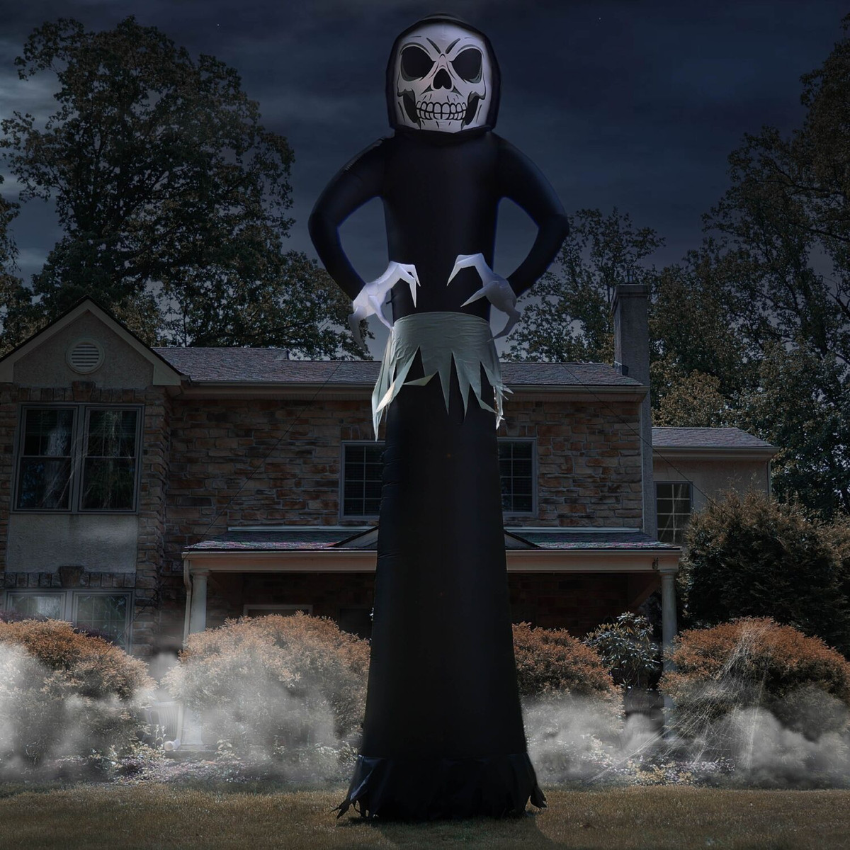 Haunted Hill Farm 20-Ft. Tall Pre-lit Inflatable Ghost Reaper