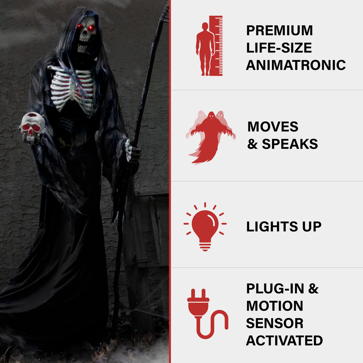 Haunted Hill Farm 7-Ft. Tall Motion-Activated Towering Werewolf by SVI ...