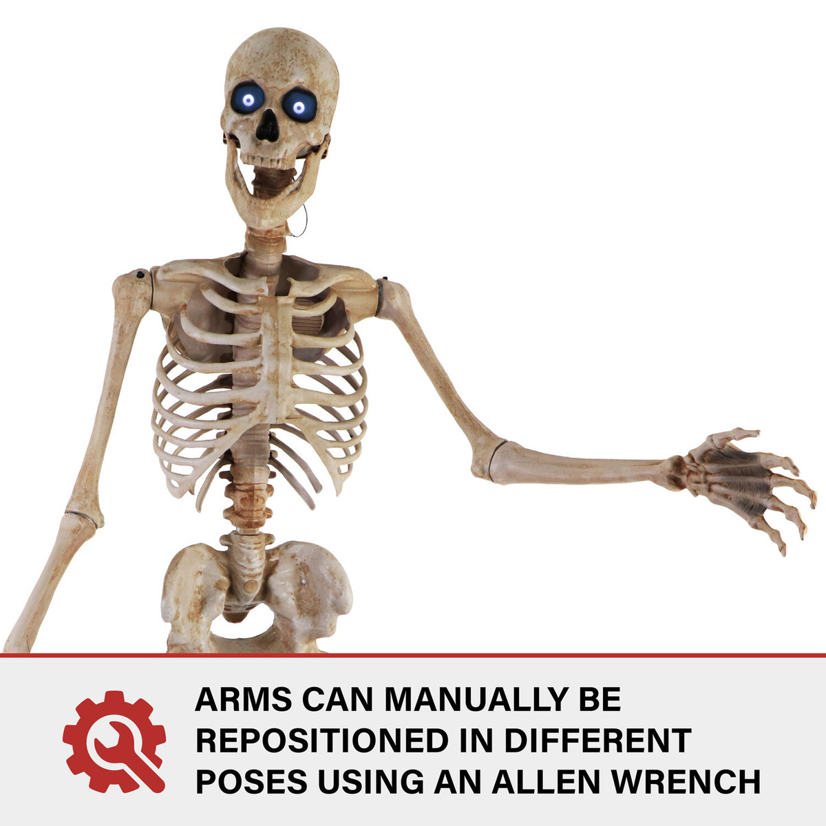 Haunted Hill Farm 8-Ft. Tall Motion-Activated Towering Skeleton by SVI ...