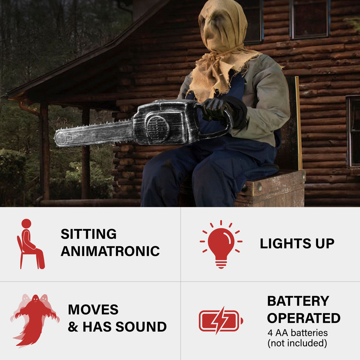 Haunted Hill Farm Motion-Activated Floating Skeleton Ghost Over ...