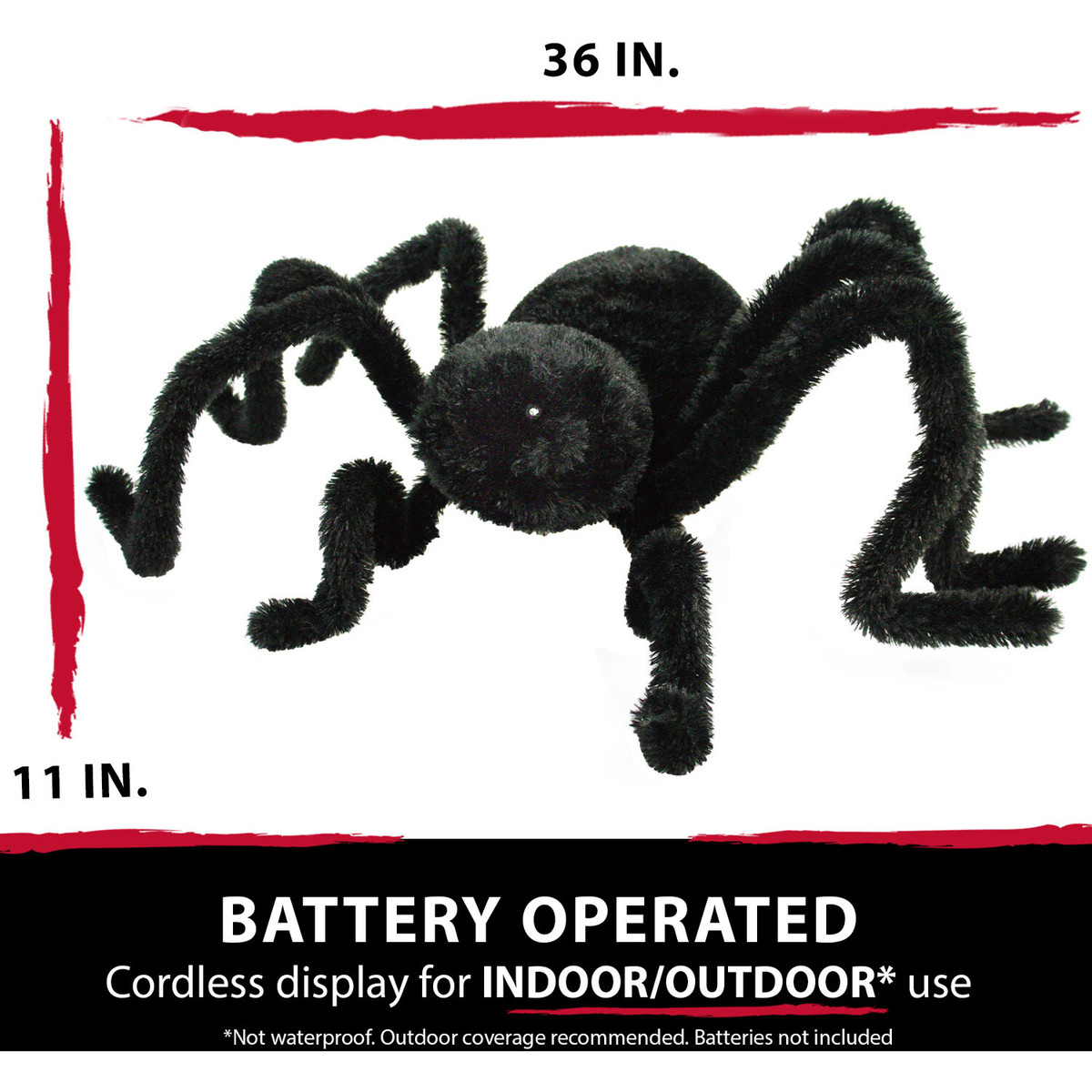 Haunted Hill Farm 36 In. Animatronic Crawler Spider, Indoor/Outdoor ...
