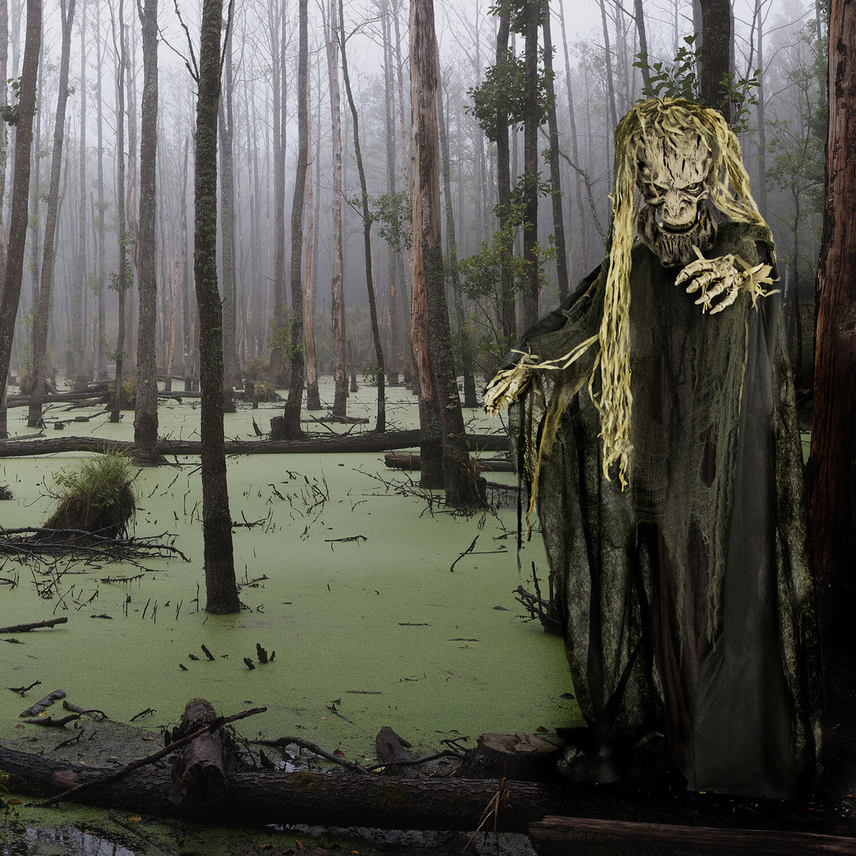 Haunted Hill Farm Life-Size Animatronic Tree Man, Indoor/Outdoor ...