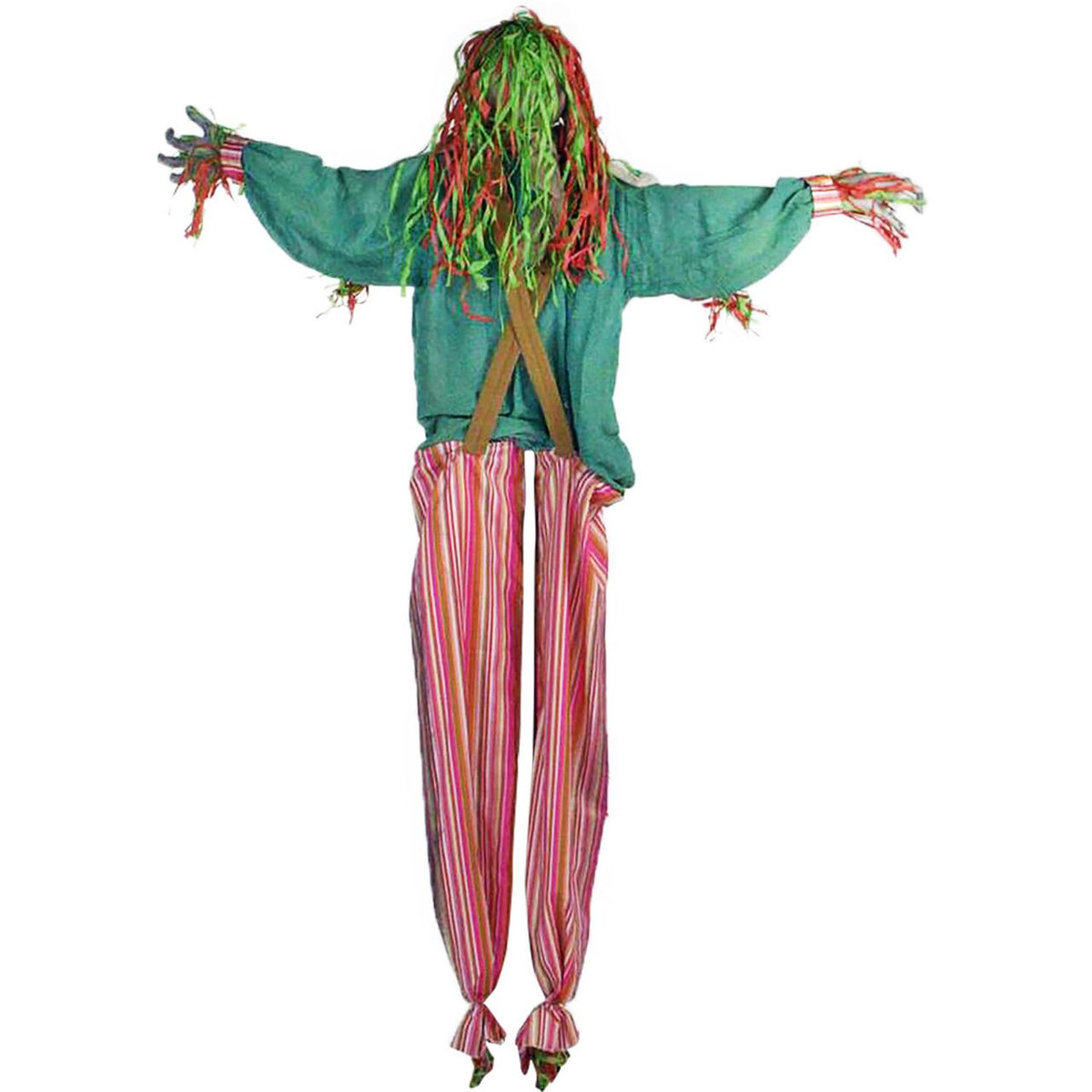 Haunted Hill Farm 65-In. Burlap the Animatronic Scarecrow Clown, Indoor ...