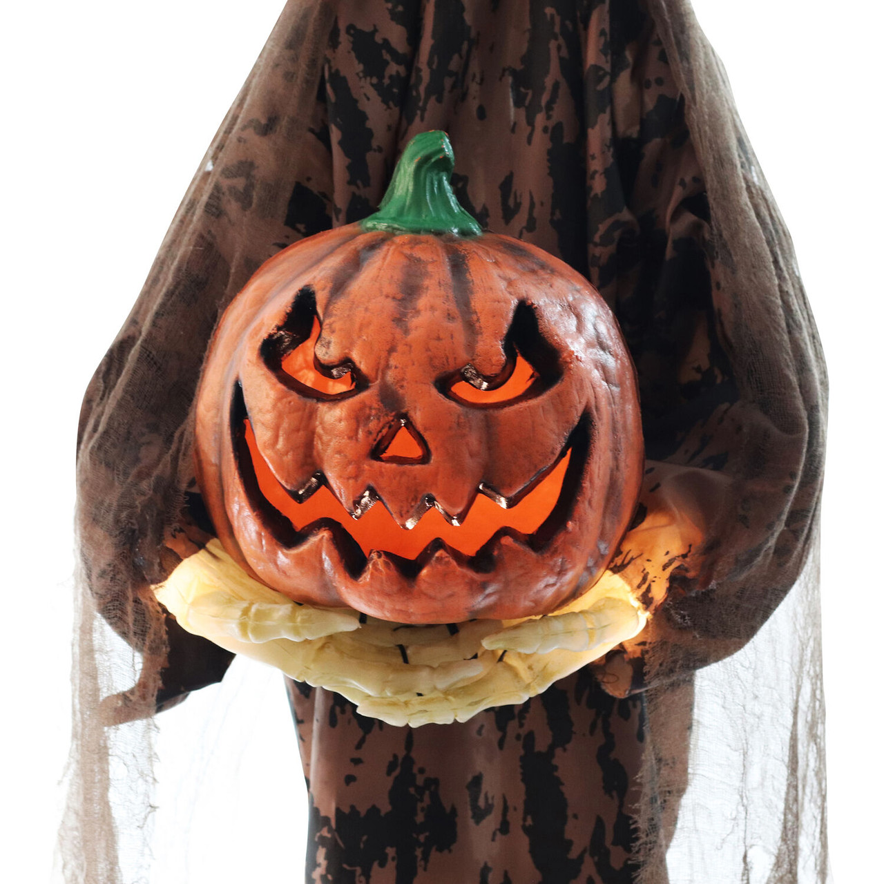 Haunted Hill Farm Forrest Stump the Skeleton Greeter with Light-Up ...