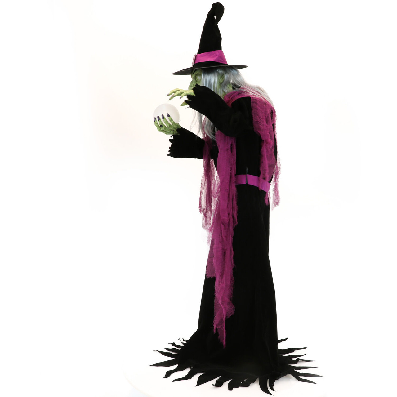 Haunted Hill Farm 6-Ft. Tall Motion-Activated Fortune Teller Witch by ...