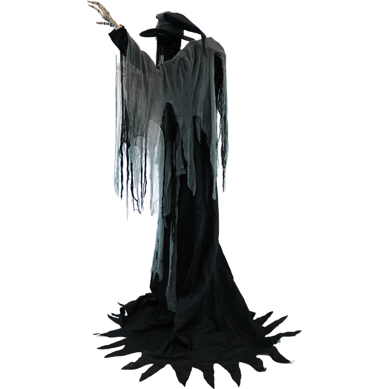 Haunted Hill Farm 7.5-Ft. Tall Motion-Activated Macabre Skeleton Witch ...