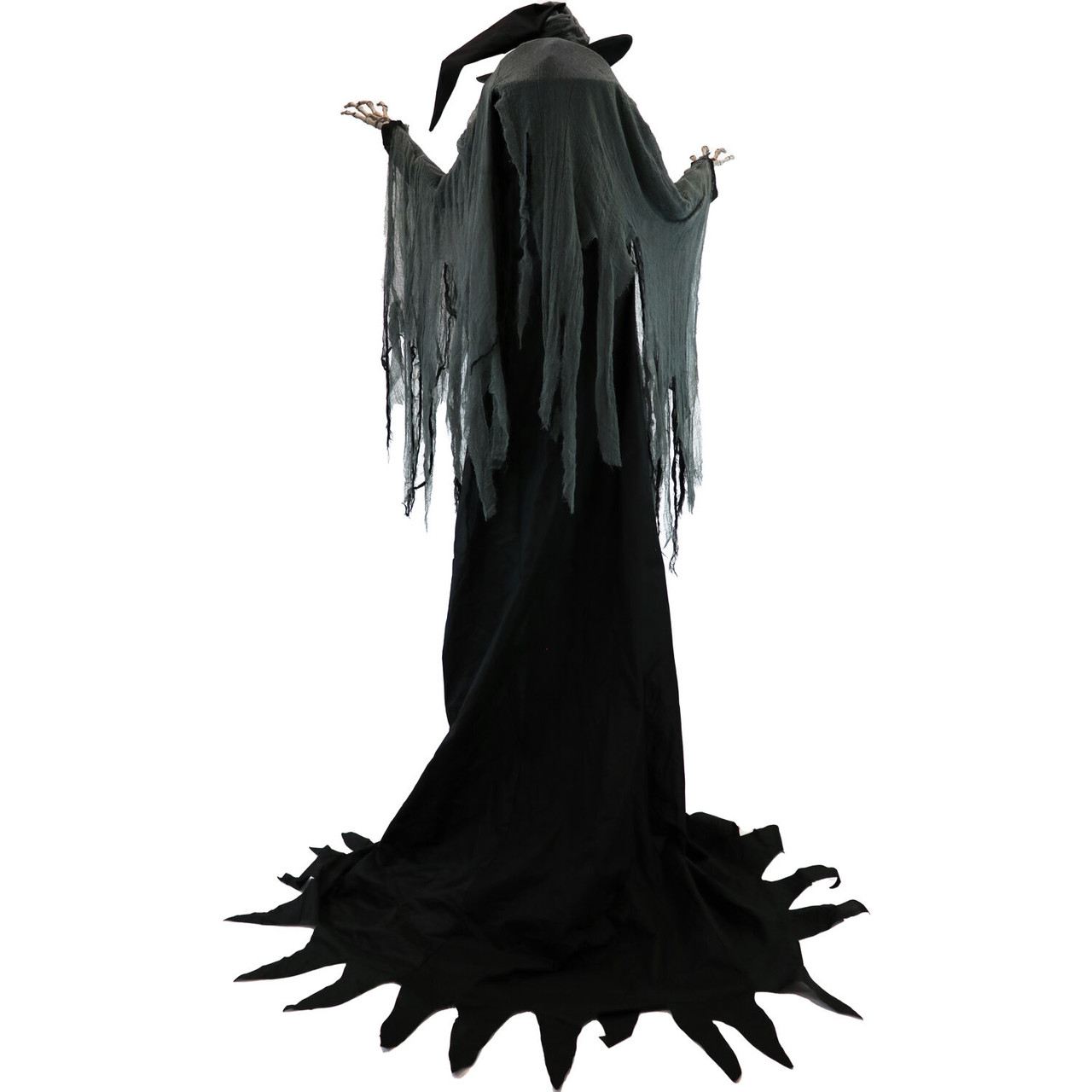 Haunted Hill Farm 7.5-Ft. Tall Motion-Activated Macabre Skeleton Witch ...