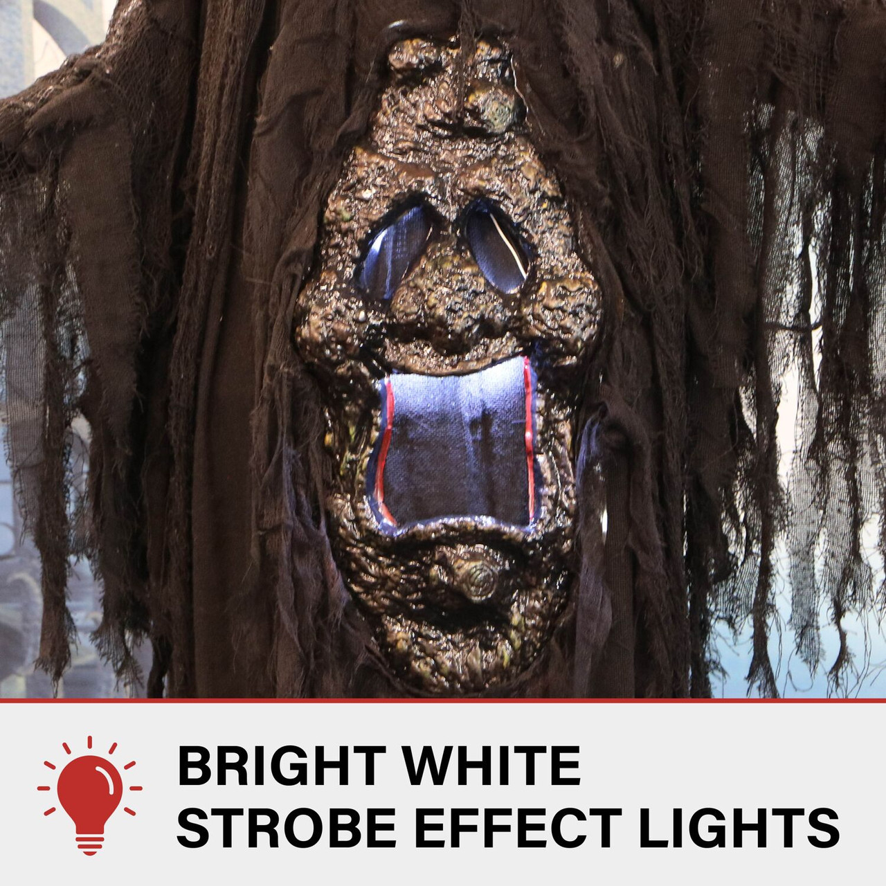 Haunted Hill Farm Light-Up Creepy Ghost Tree with White Strobe Effects ...