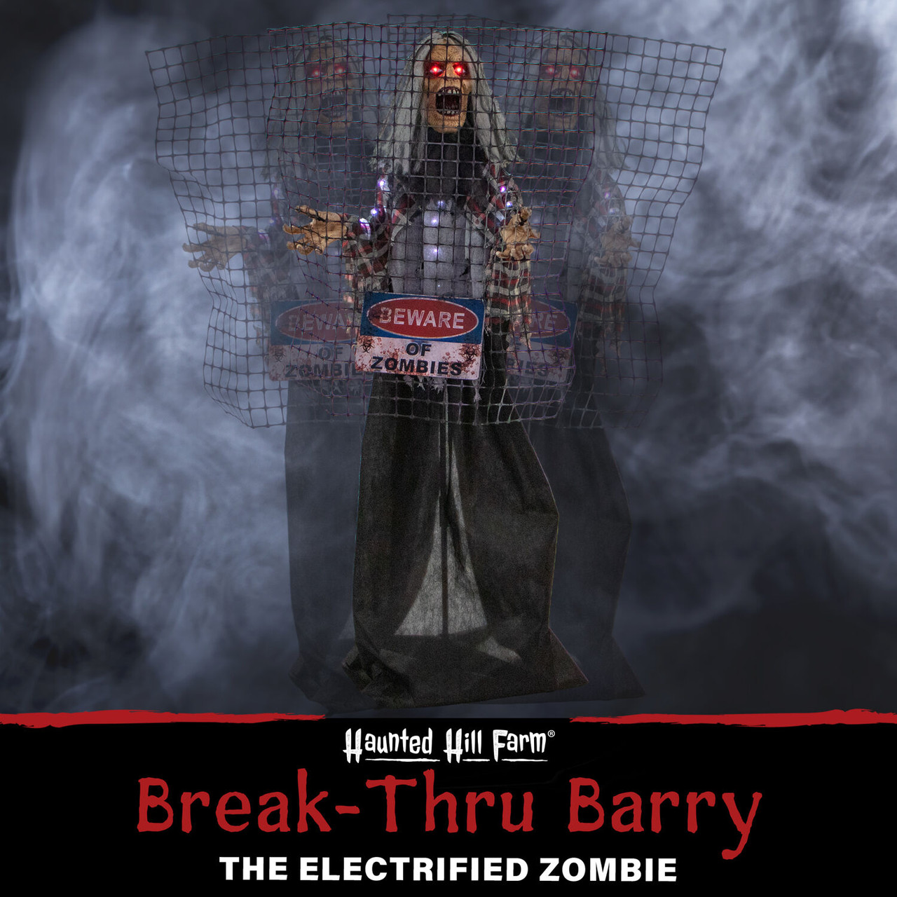 Haunted Hill Farm 5-Ft. Break-Thru Barry the Animated Electrified ...