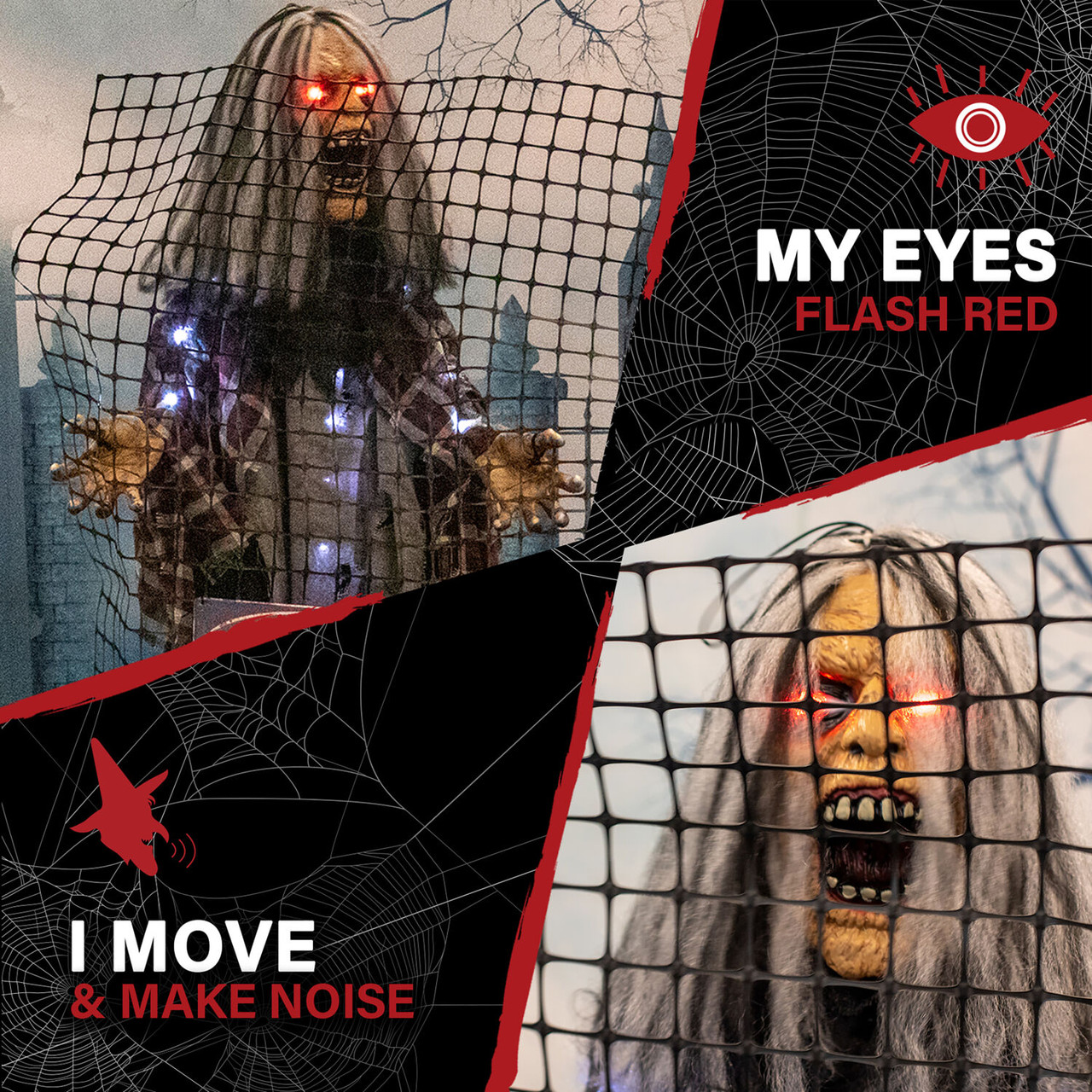 Haunted Hill Farm 5-Ft. Break-Thru Barry the Animated Electrified ...