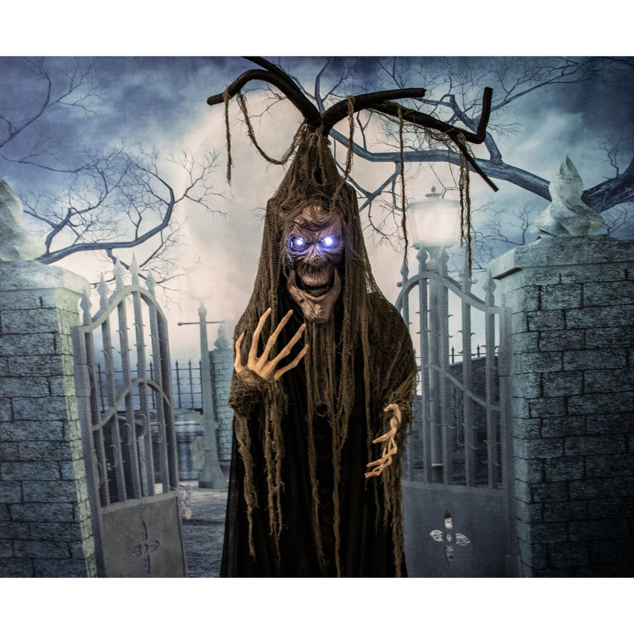 Haunted Hill Farm Leafless Lenny the Talking Tree with Moving Mouth ...