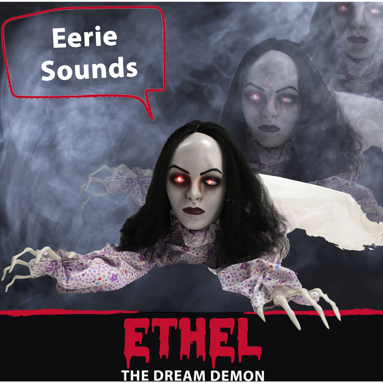 Haunted Hill Farm 63-In. Long Animatronic Crawling Lady, Indoor/Outdoor ...