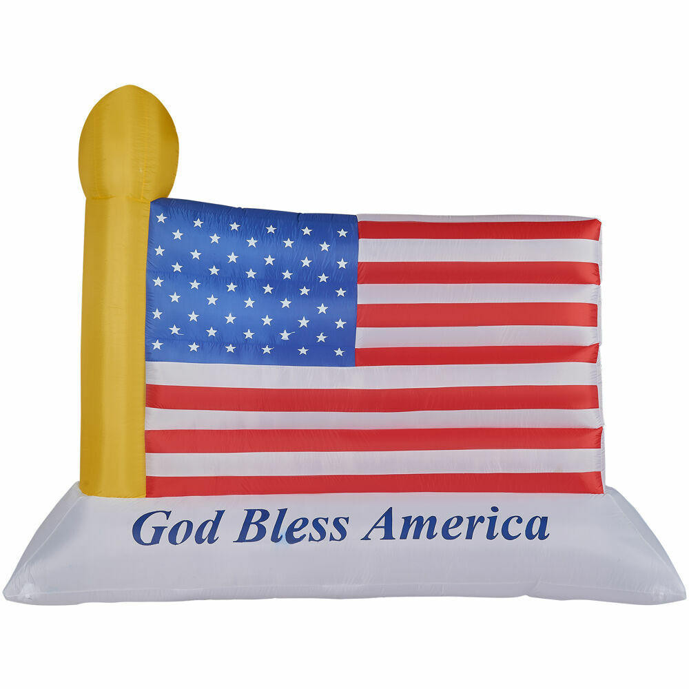Fraser Hill Farm 10-Ft. Wide American Flag - God Bless America, Outdoor ...